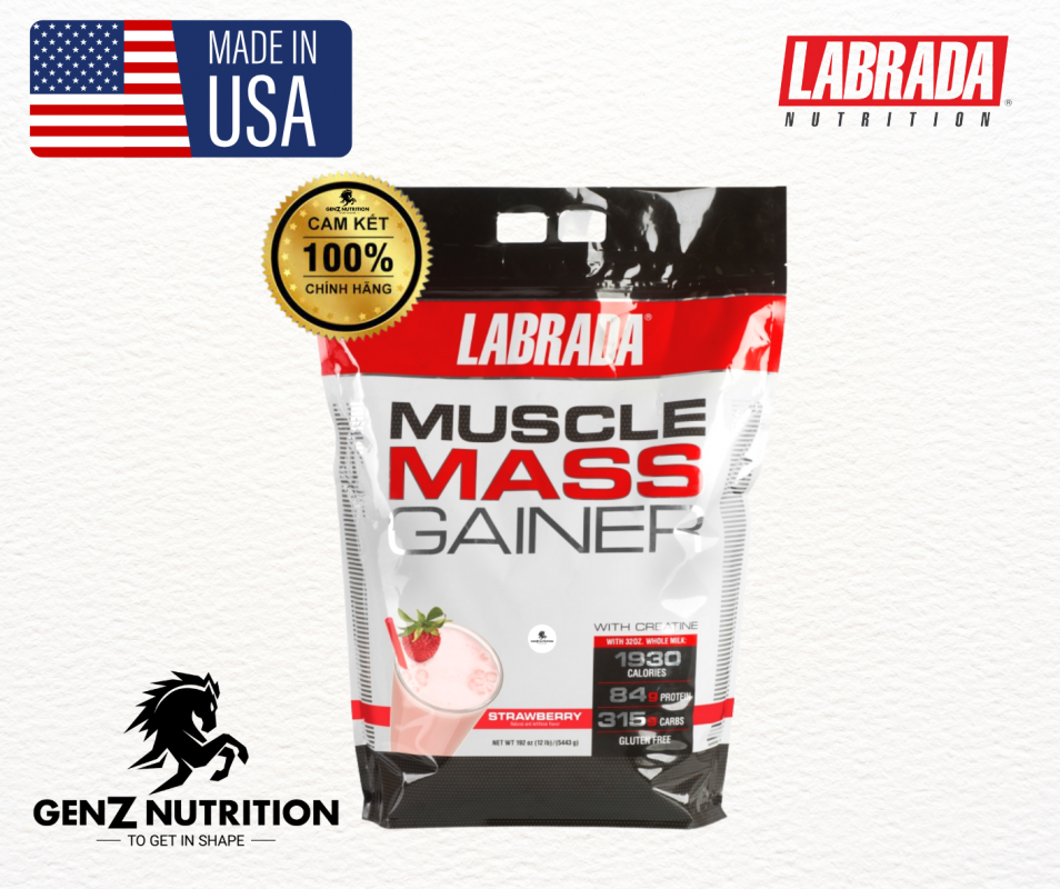 LABRADA MUSCLE MASS GAINER - TĂNG CÂN, TĂNG CƠ HIỆU QUẢ - GENZ NUTRITION