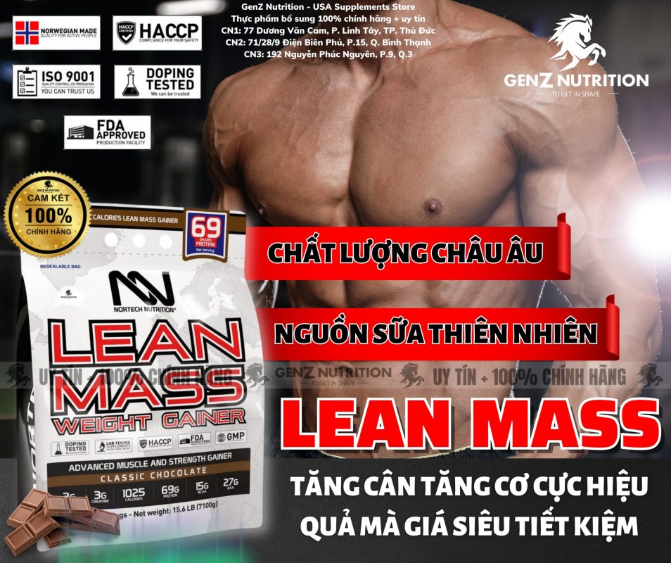Lean Mass – Mass Tăng Cân Tăng Cơ Nạc Cao Cấp Lành Mạnh