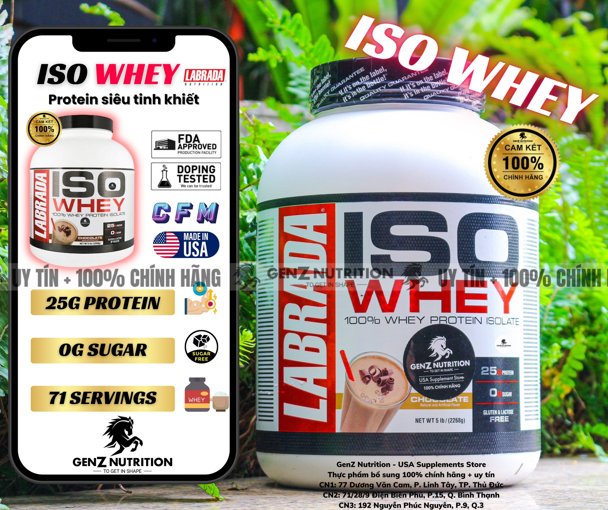 ISO Whey LABRADA - 100% Whey Protein Isolate Thượng Phẩm
