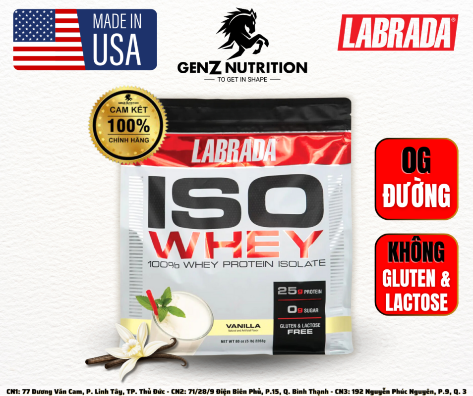 ISO Whey LABRADA - 100% Whey Protein Isolate Thượng Phẩm